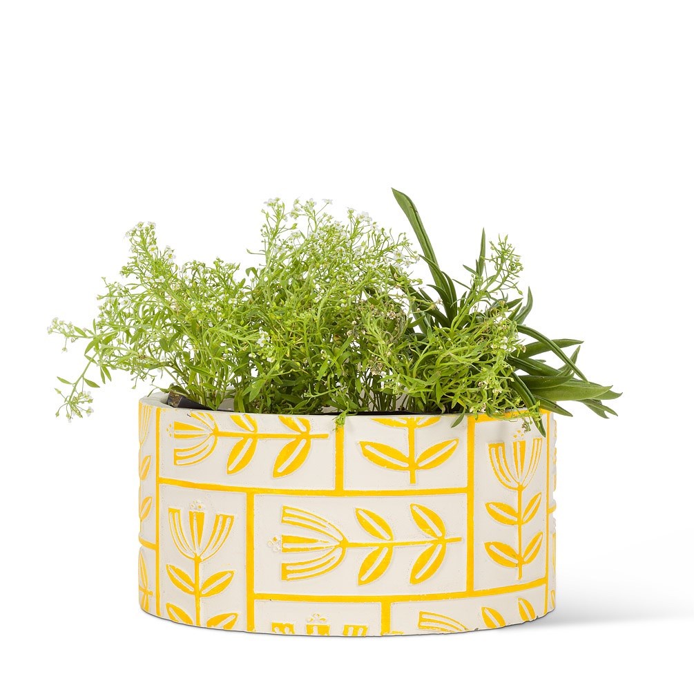 Pot Grand - fleurs jaunes | Cinquième Saison